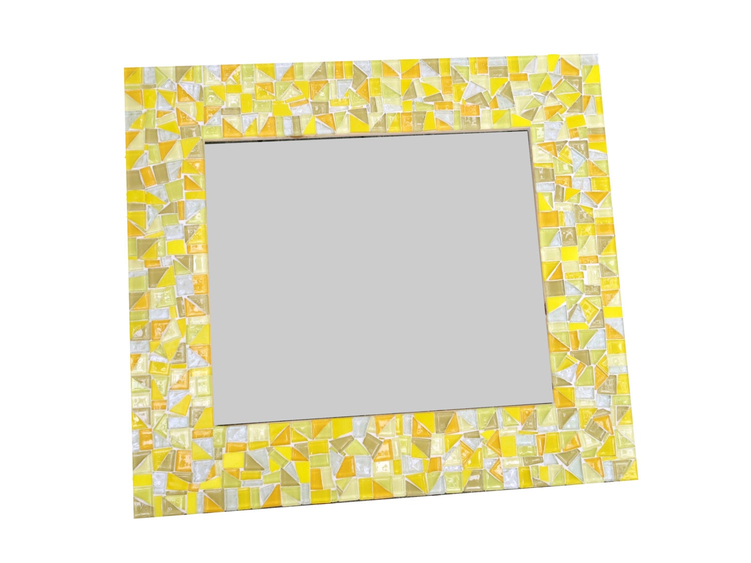 Yellow Wall Mirror / Large Mosaic Mirror / Bathroom Mirror / - Etsy