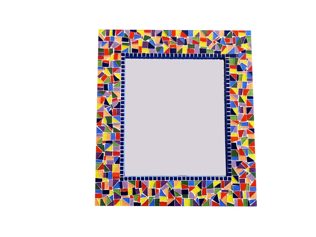 Colorful Mosaic Mirror, Rainbow Primary Colors - Etsy