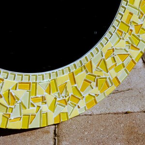 Round Mosaic Wall Mirror Yellow - Etsy