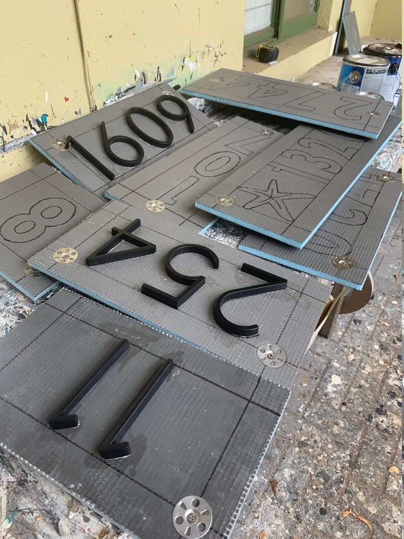 Colorful Mosaic Address Sign Whimsical House Numbers - Etsy