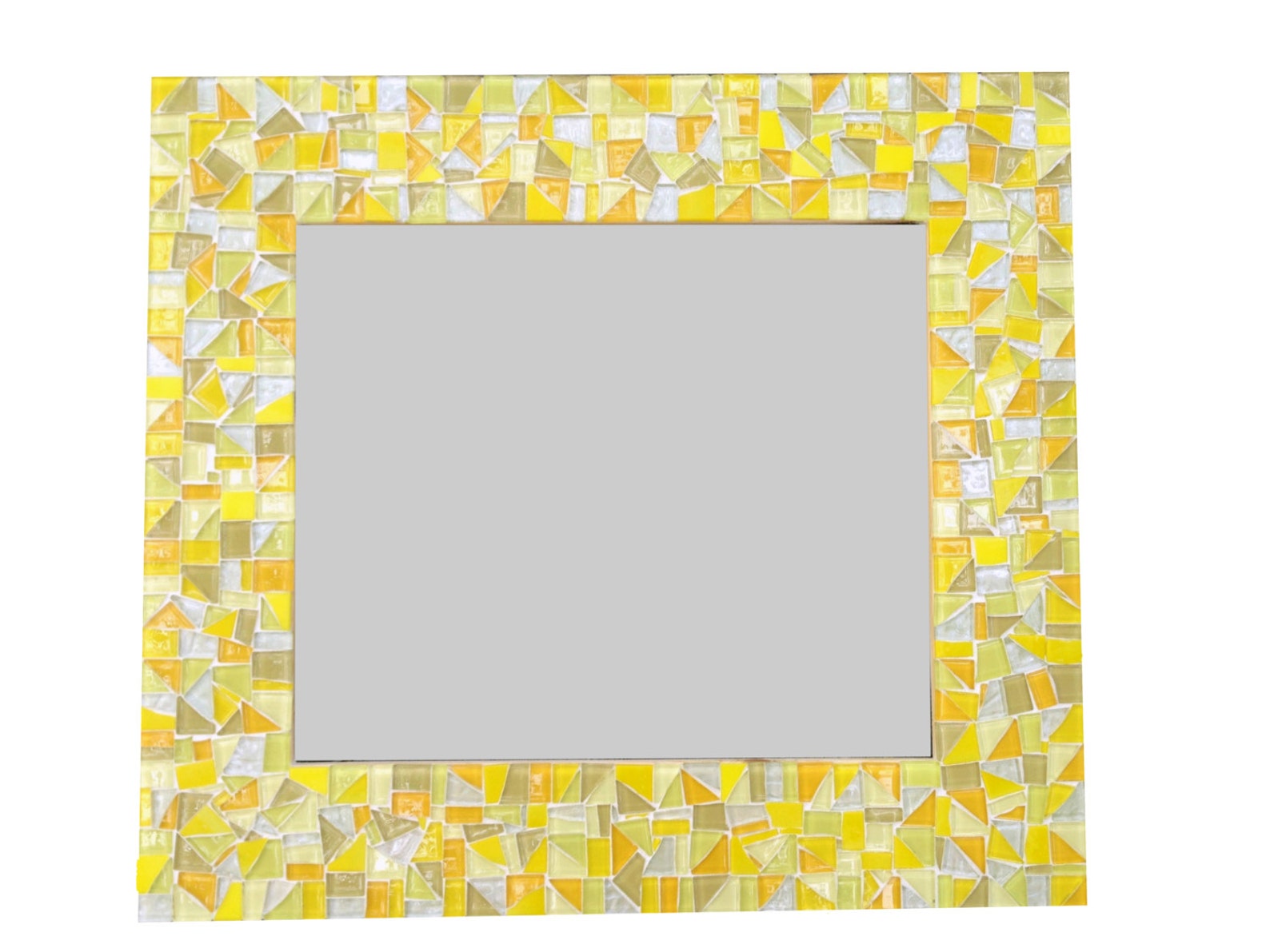 Yellow Wall Mirror / Large Mosaic Mirror / Bathroom Mirror / - Etsy