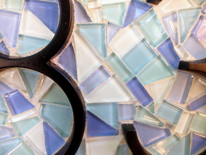 Aqua and Blue Address Sign With Starfish Mosaic House Number | Etsy