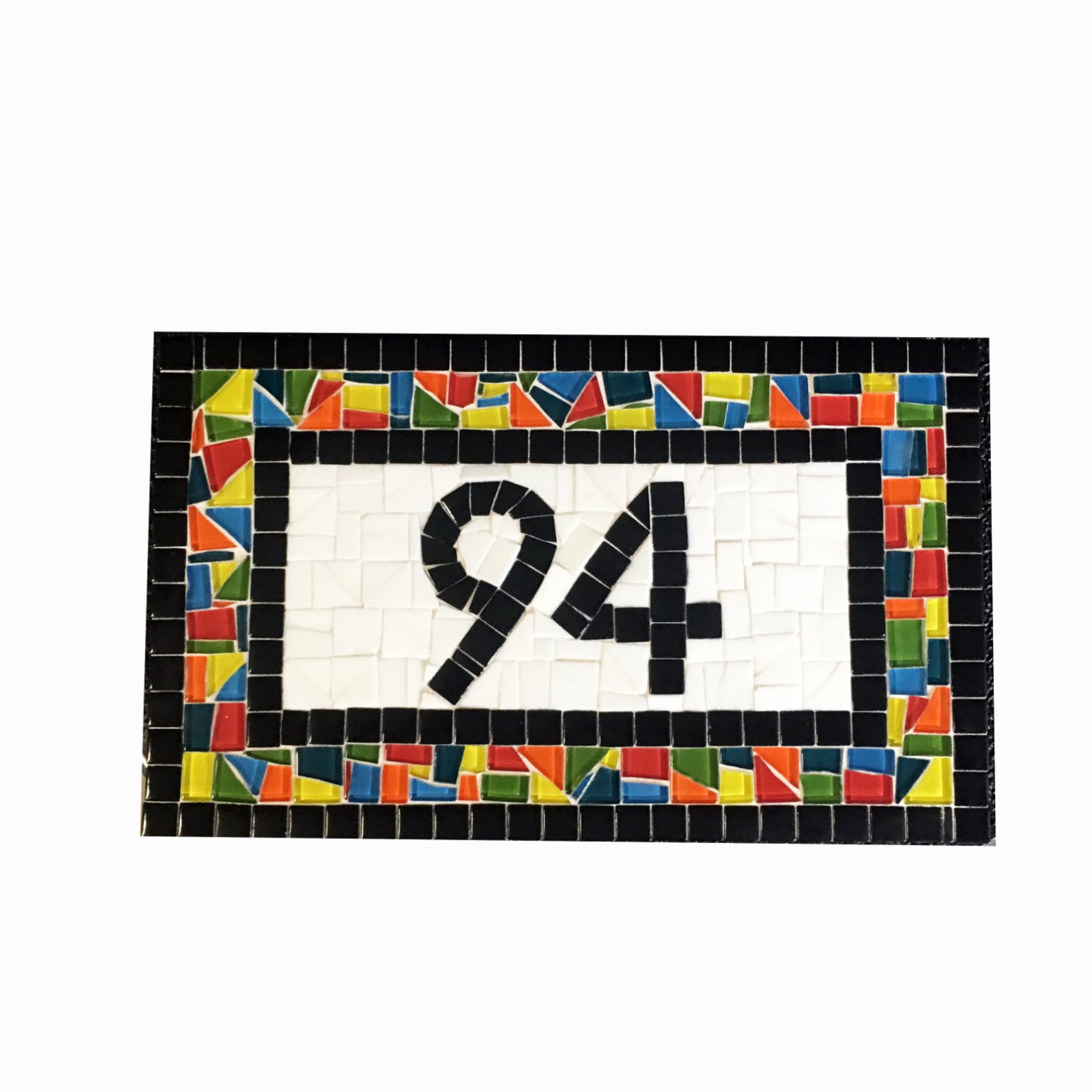 Colorful Mosaic Address Sign Whimsical House Numbers - Etsy
