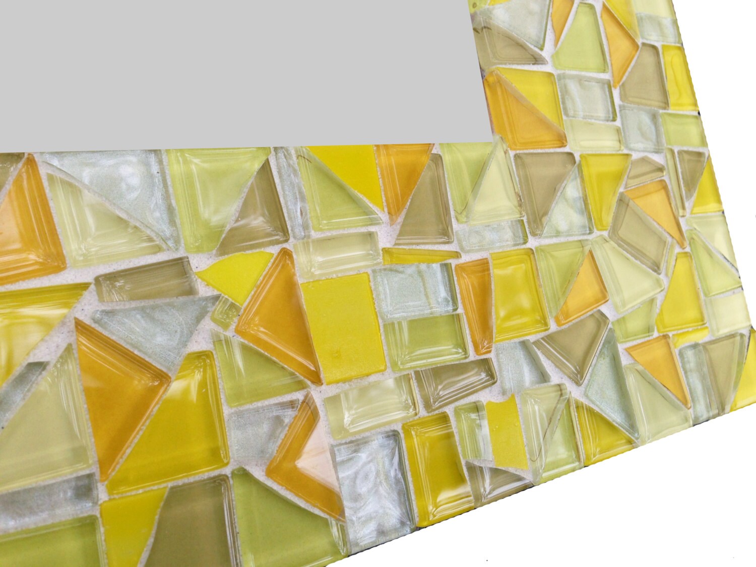 Yellow Wall Mirror / Large Mosaic Mirror / Bathroom Mirror / - Etsy