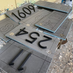 House Numbers Black // Starfish // Mosaic Address Sign // Custom House ...