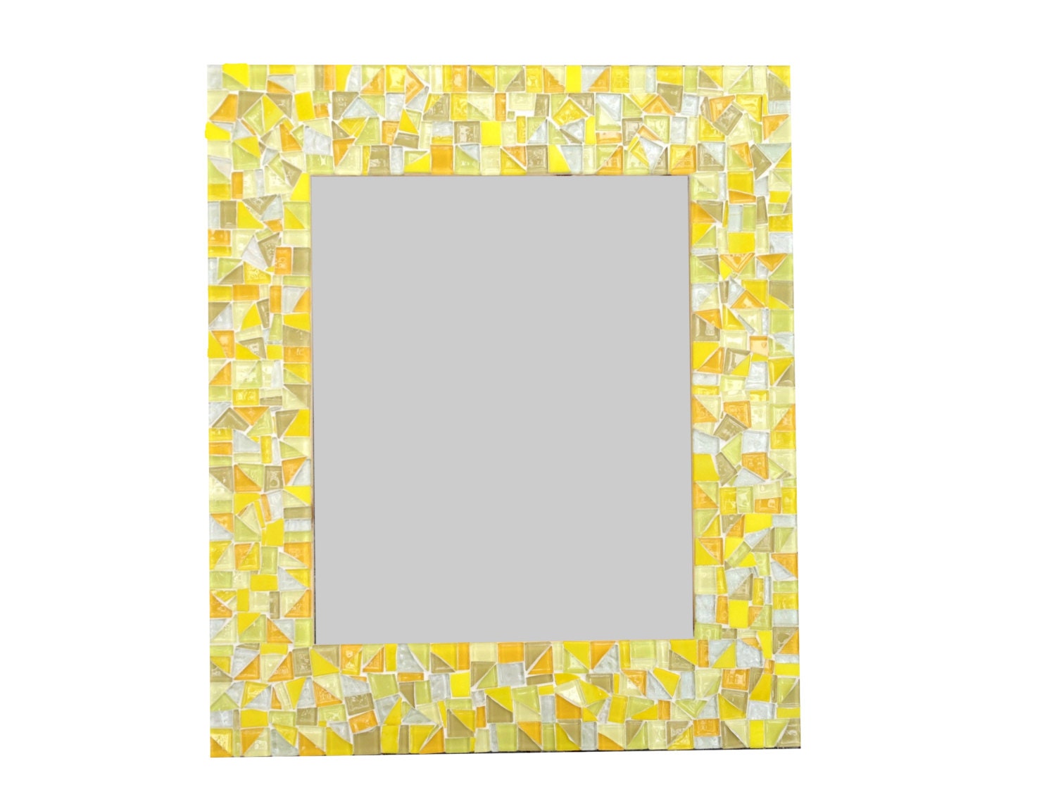 Yellow Wall Mirror / Large Mosaic Mirror / Bathroom Mirror / - Etsy
