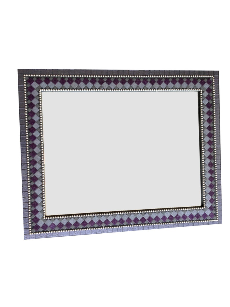 Wall Mirror, Purple Mosaic Mirror, Modern Wall Decor - Etsy