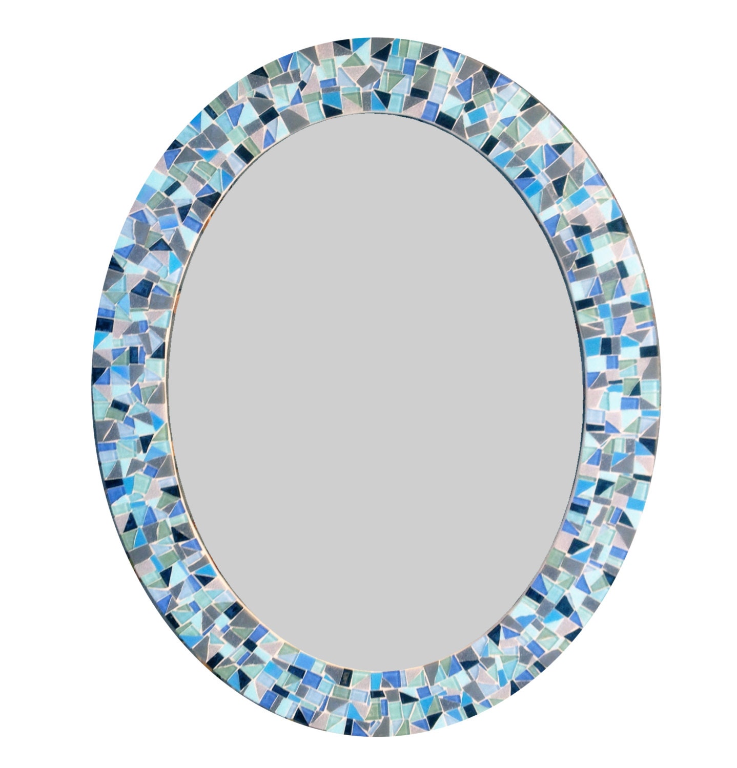 Large Oval Mirror / Decorative Wall Mirror / Mosaic Mirror / - Etsy