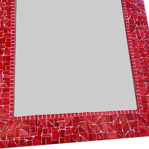 Red Wall Mirror, Rectangular Mirror, Mirror Decor, Mosaic Mirror - Etsy