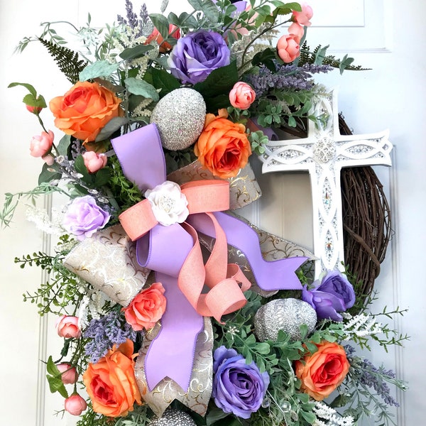 Religious Easter Wreath - Etsy