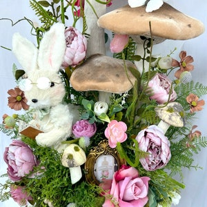 GIANT Whimsical Rabbit Arrangement - Floral Centerpiece - Alice in ...