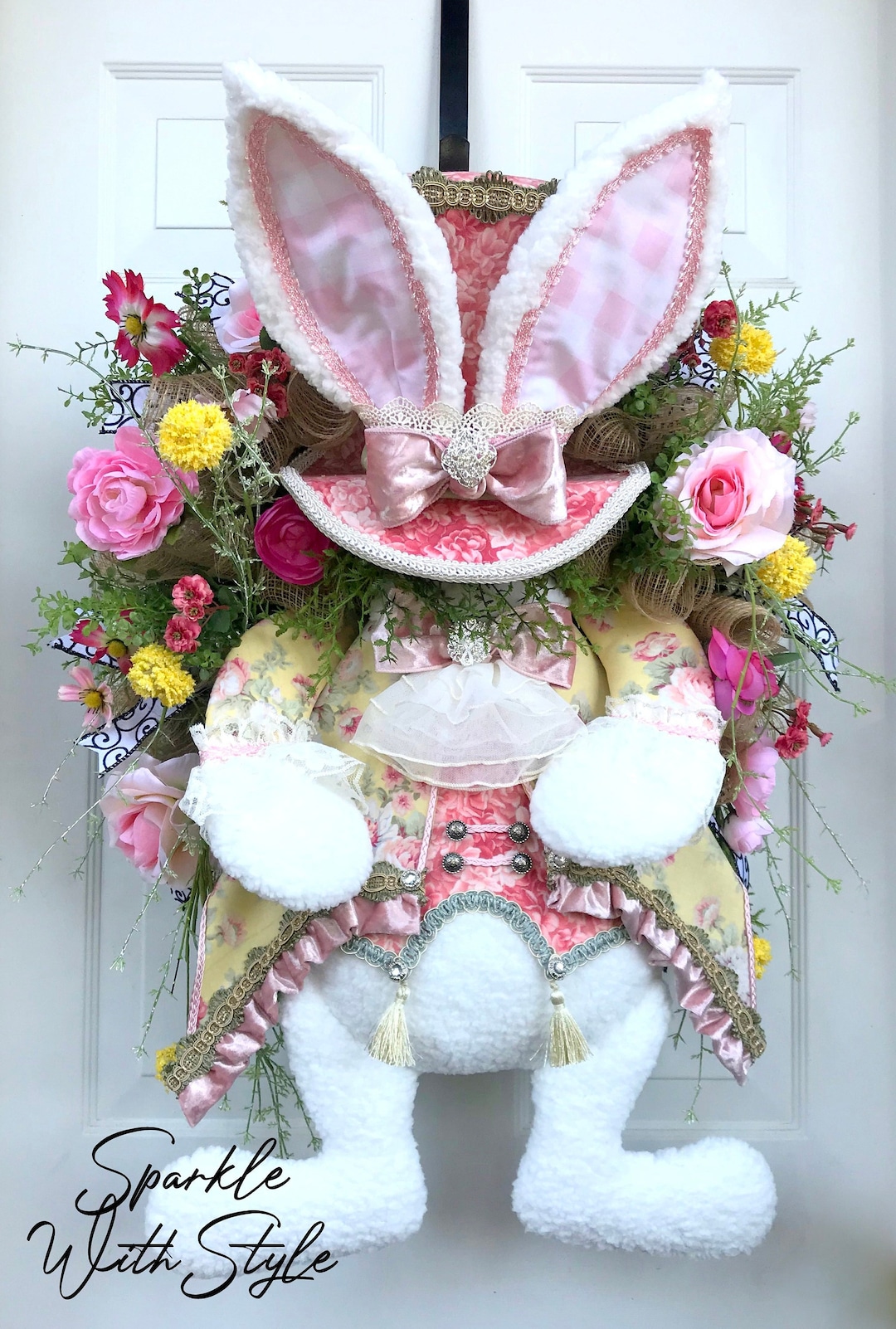 Easter Wreath for Front Door - Easter Bunny - Easter Decor - Spring ...
