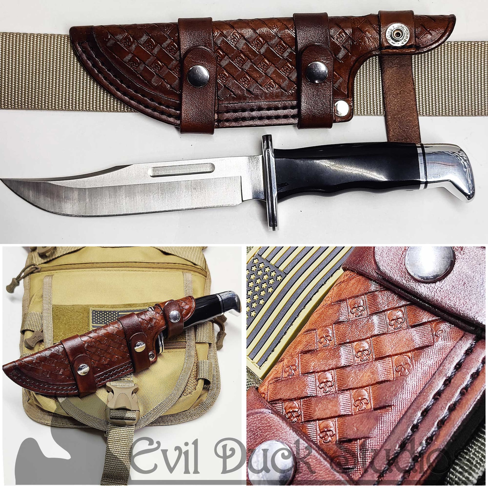 BUCK Horizontal Behind the Back Knife Sheath With Straps and Thumb ...