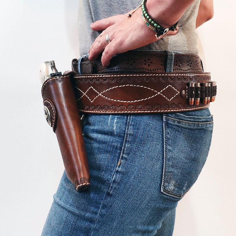 Texas Ranger Inspired Leather Rig Double Holsters Western Style With ...
