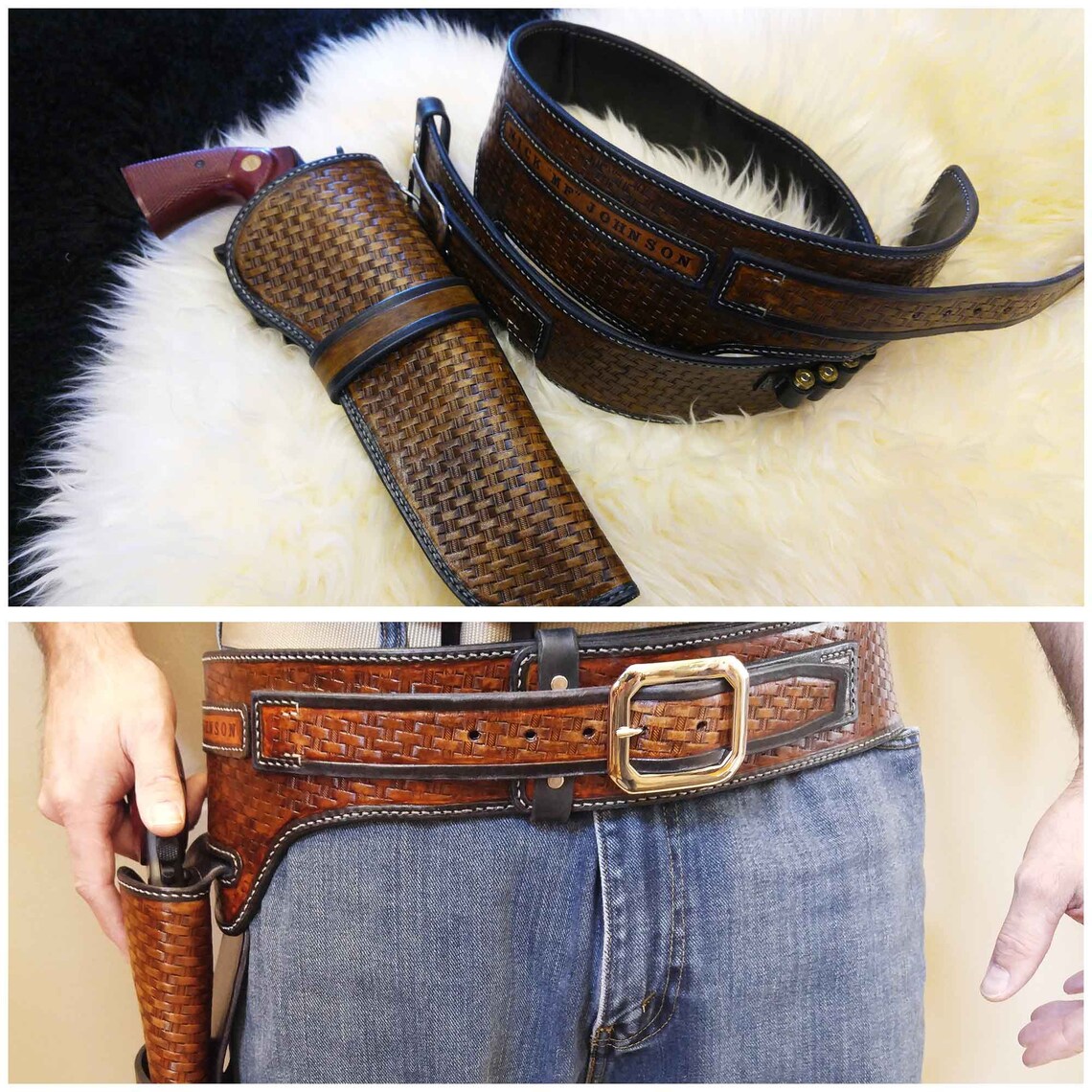 Back to the Future Style Gunfighter Rig With Ammo Loops - 1911, GLOCK ...