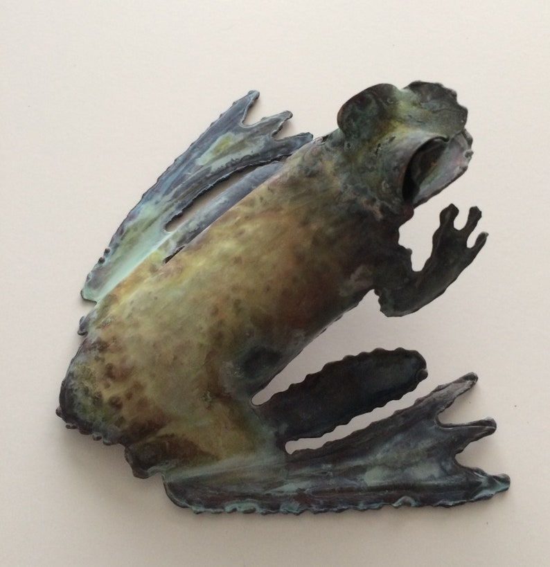 Copper Frog/metal Frog/country Home Wall Art/whimsical/hand | Etsy