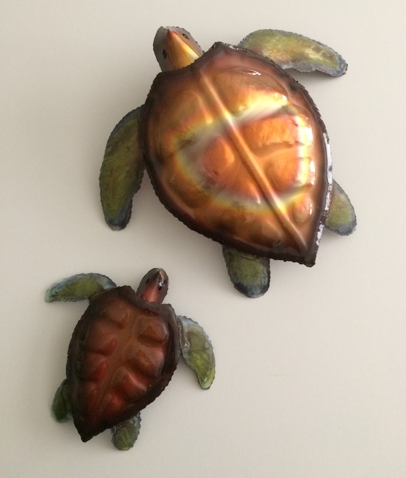 Copper Sea Turtle/coastal Art/metal Nautical Decor/hand Hammered ...