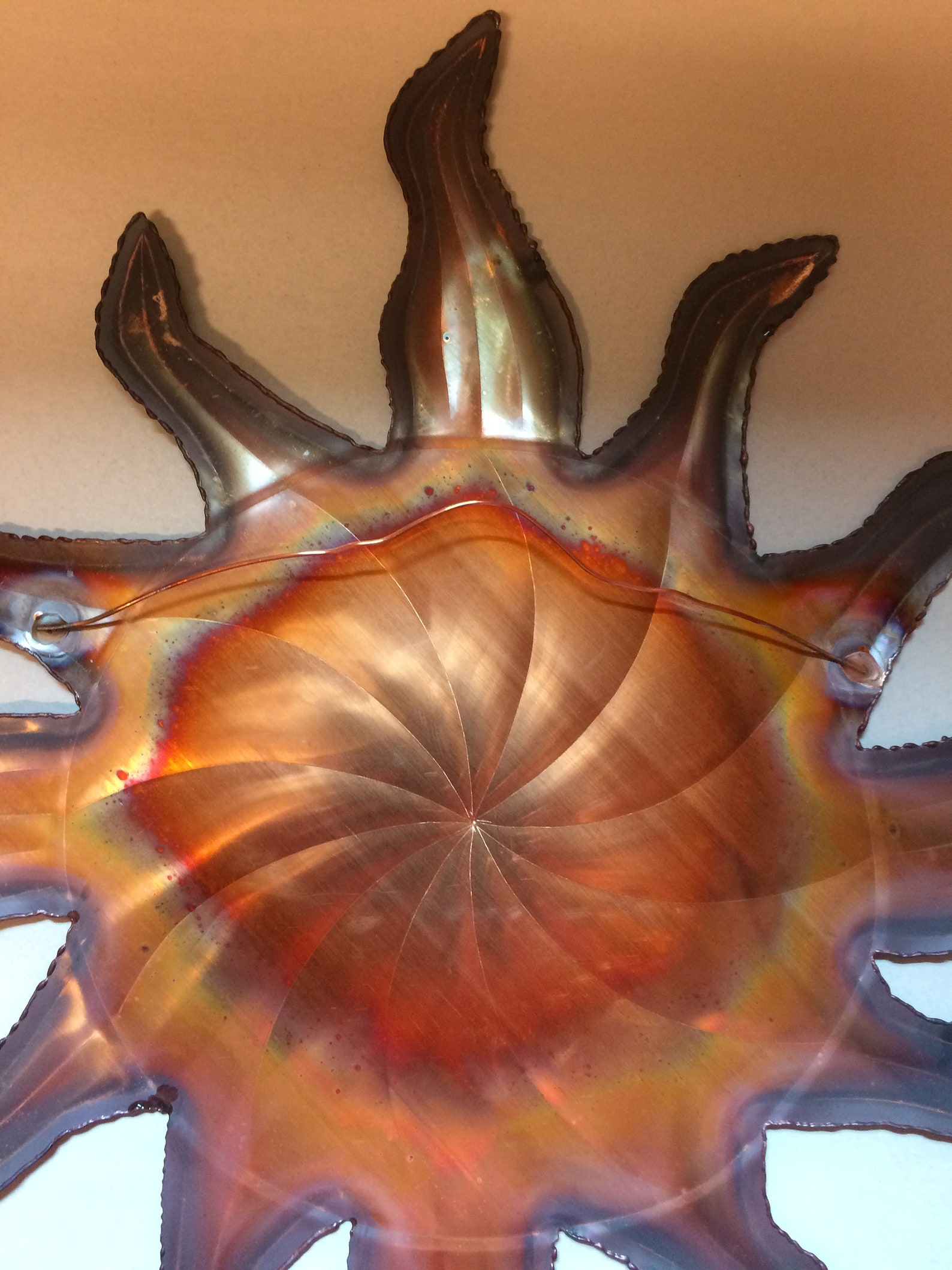 Copper Dancing Sun/sun Wall Art/copper Wall Art/copper Art/southwest ...
