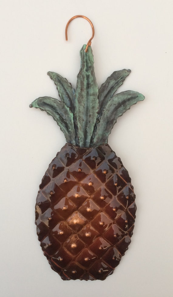 Copper Pineapple Ornament/Hammered Metal Art/Kitchen | Etsy
