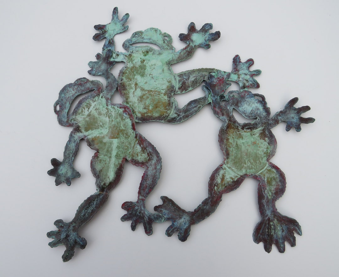 Frolicking Frogs/copper Wall Decor - Etsy