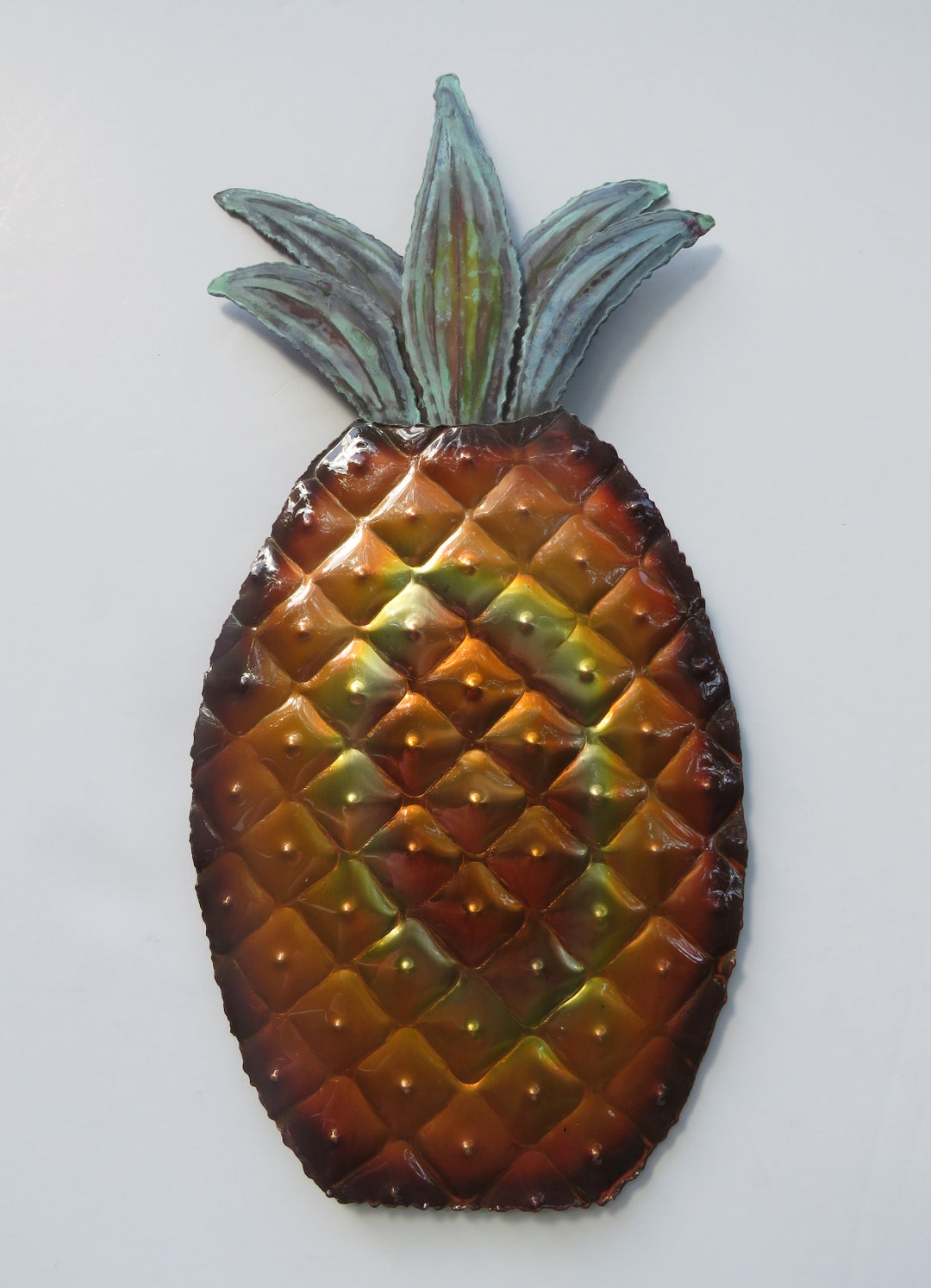 Copper Pineapple/hammered Metal Wall Art/kitchen Decor/copper Sculpture ...