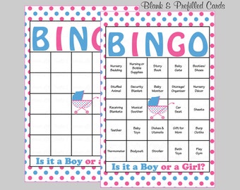 Gender reveal bingo | Etsy
