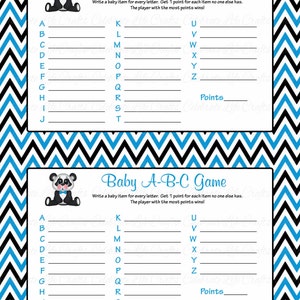 Baby ABC Game Baby Shower Game Printable Baby Shower Games - Etsy