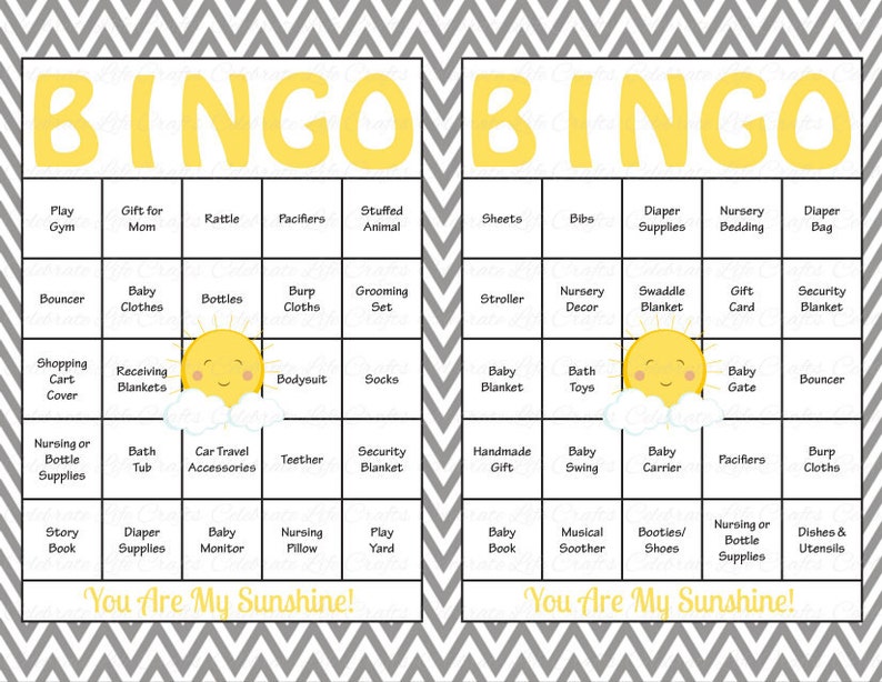 100 tarjetas de Bingo bebé eres mi sol bebé juego | Etsy México