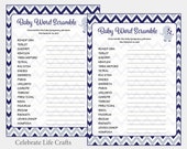 30 Teddy Bear Baby Shower Bingo Cards - 30 Different Prefilled Bingo ...