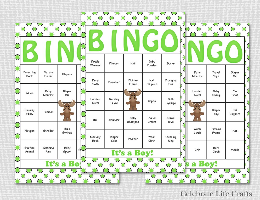 100 Woodland Baby Shower Bingo Cards Printable Boy Baby - Etsy