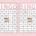 60 Monkey Baby Shower Bingo Cards Prefilled Bingo Card Girl Baby Shower ...