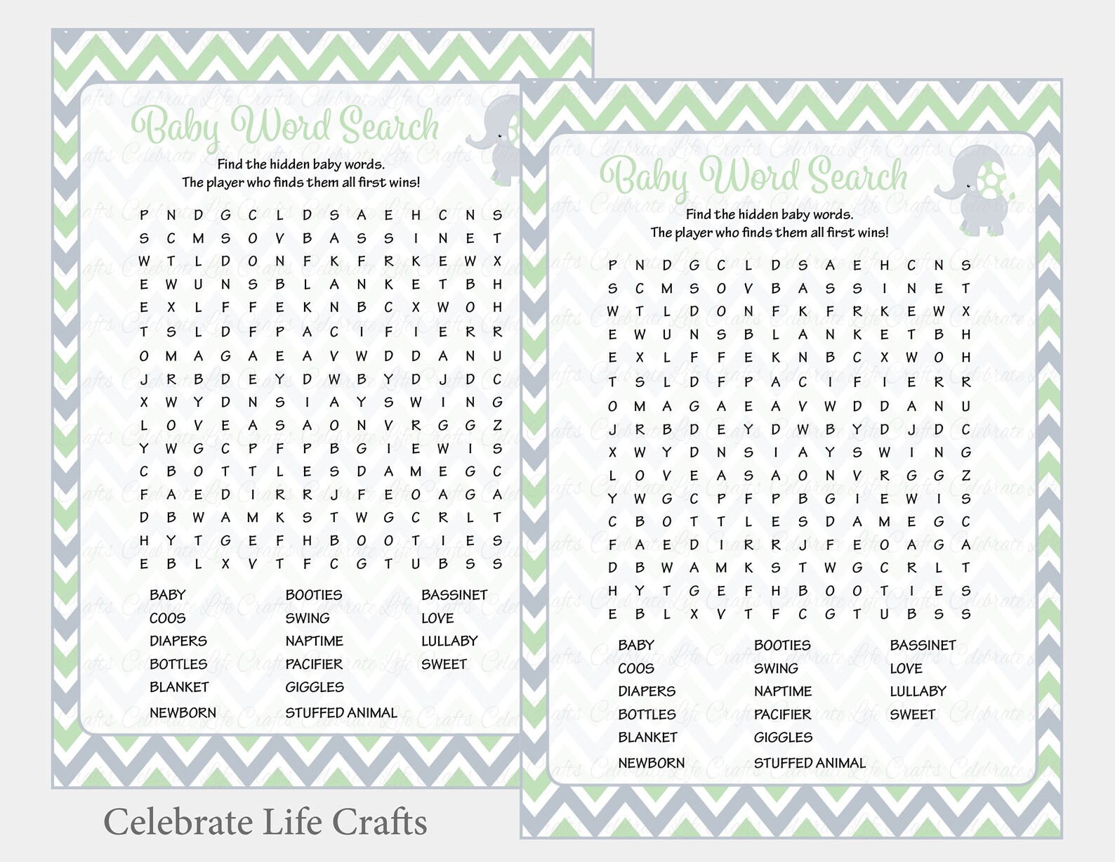 Baby Word Search Baby Shower Game Printable Baby Shower - Etsy