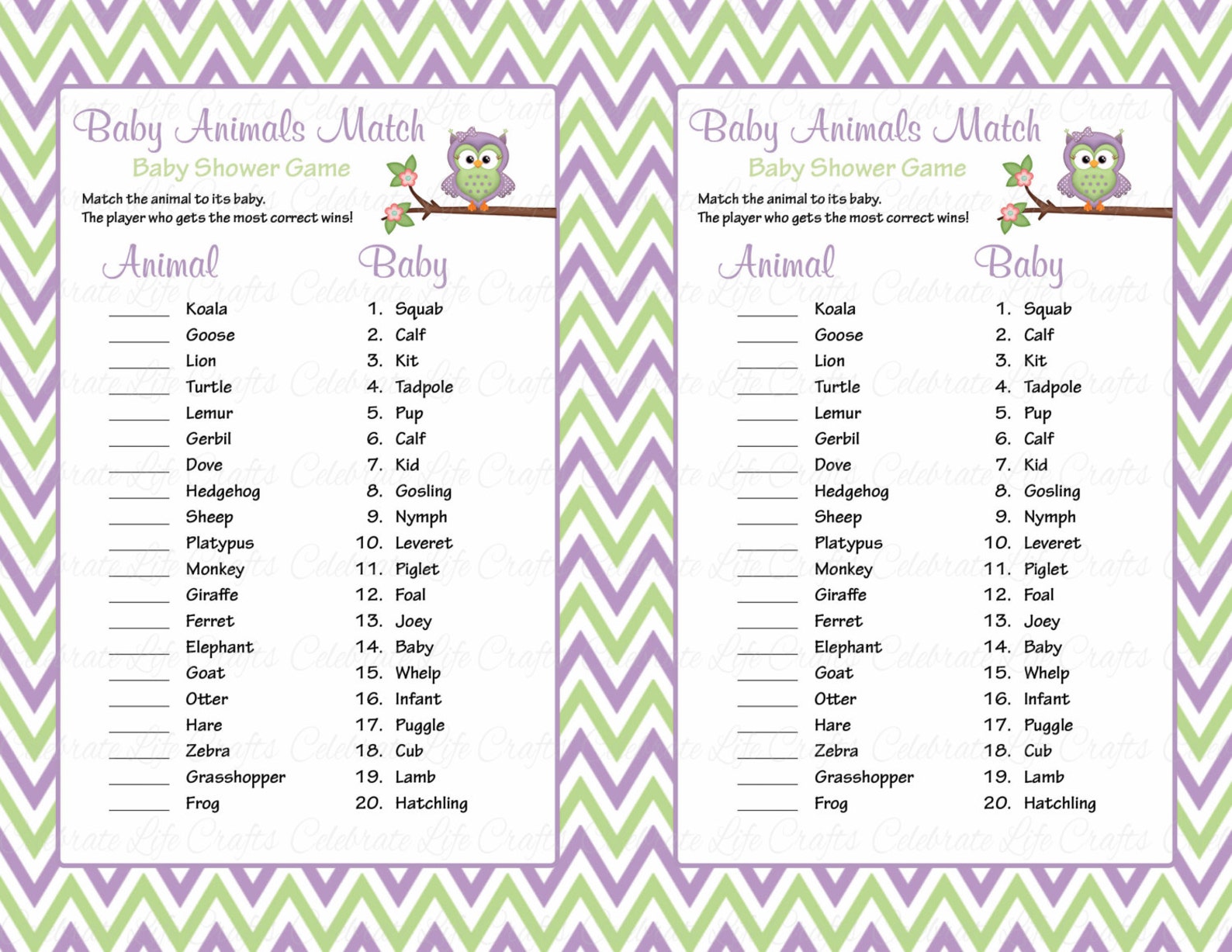 Baby animal matching game - goldenisse