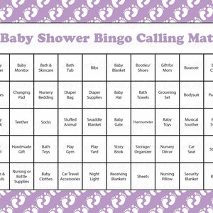 30 Baby Feet Baby Shower Bingo Cards 30 Prefilled Bingo - Etsy