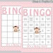 60 Monkey Baby Shower Bingo Cards Prefilled Bingo Card Girl Baby Shower ...