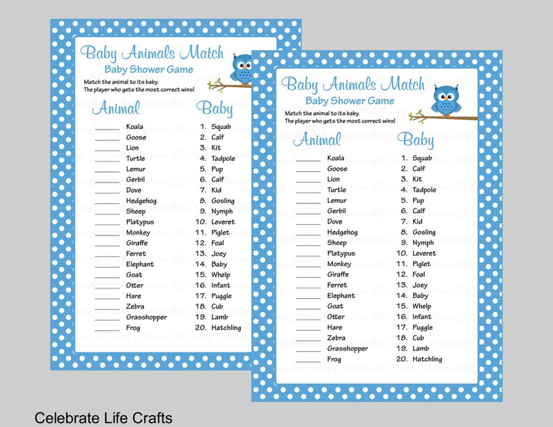 Baby Animals Match Game With Answer Key Printable Baby Etsy Baby Animals Match Game With Answer Key Printable Baby Etsy