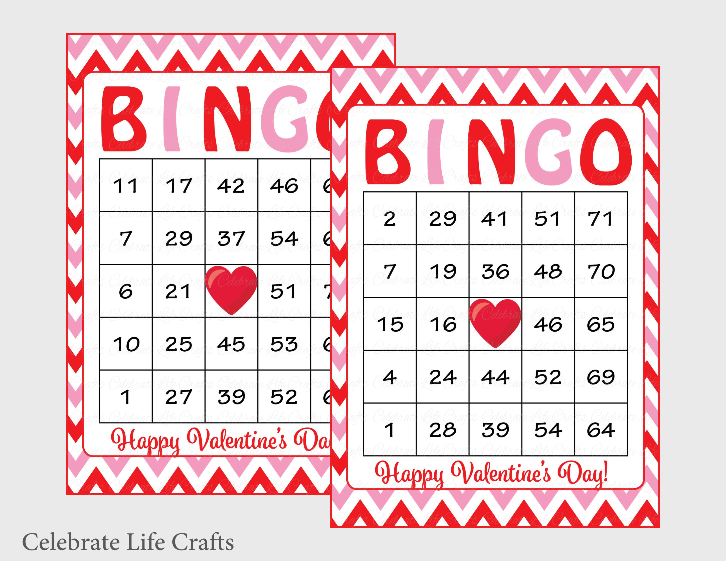 100 Valentines Bingo Cards Printable Valentine Bingo Cards - Etsy Canada