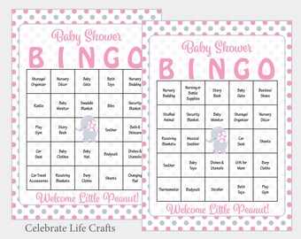 60 Baby Feet Baby Shower Bingo Cards - 60 Prefilled Bingo Cards - Girl ...