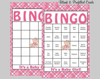 Baby Shower Games Package in Pink Six Printable Games and - Etsy