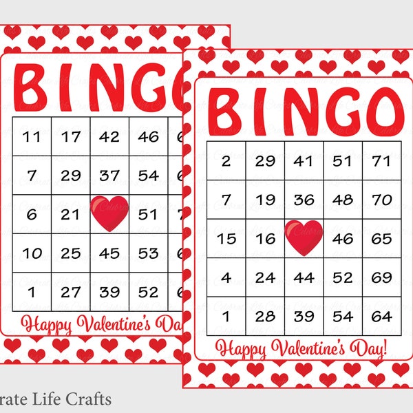 Valentine Bingo - Etsy