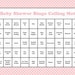 60 Monkey Baby Shower Bingo Cards Prefilled Bingo Card Girl Baby Shower ...