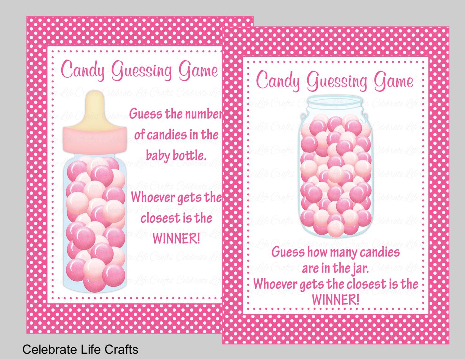 Baby Shower Printable Game Candy Jar or Bottle Guessing Game - Etsy ...
