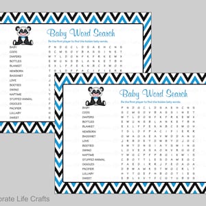 Baby Word Search Baby Shower Game Printable Baby Games Baby Boy ...