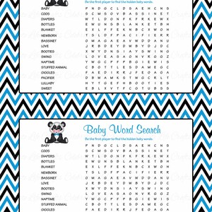 Baby Word Search Baby Shower Game Printable Baby Games Baby Boy ...