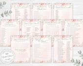 30 Teddy Bear Baby Shower Bingo Cards - 30 Different Prefilled Bingo ...