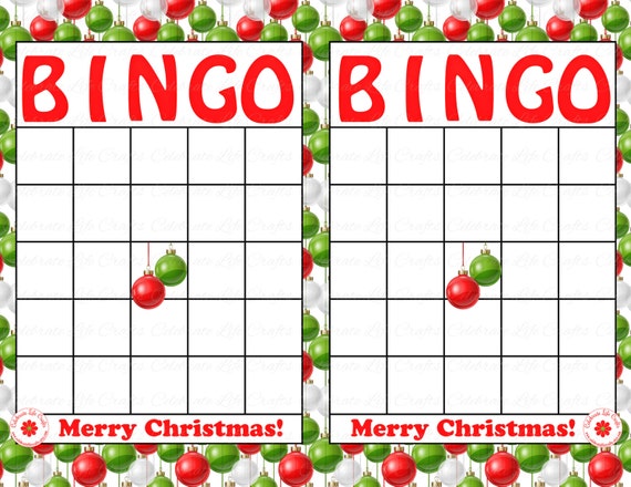 Items Similar To Blank Merry Christmas Holiday Bingo Cards DIY items-similar-to-blank-merry-christmas-holiday-bingo-cards-diy