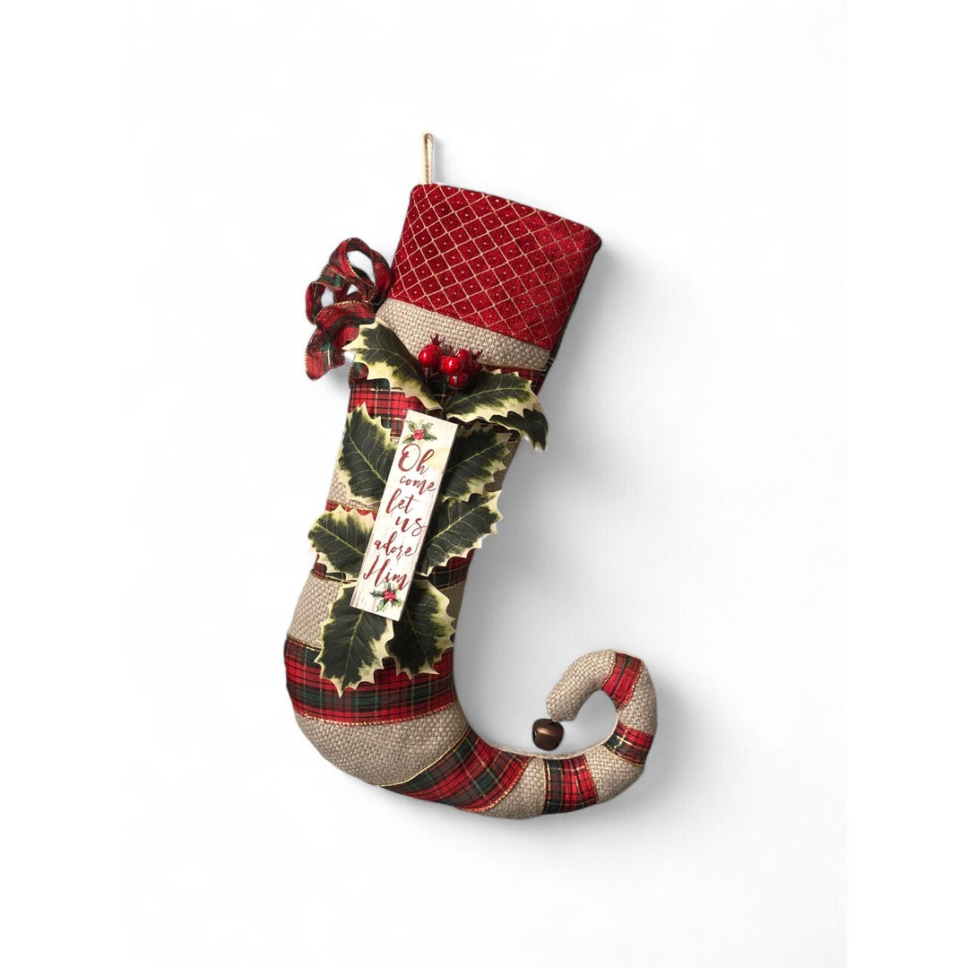 Christian Christmas Stocking, Elf Stocking, Christmas Decor, Christian ...