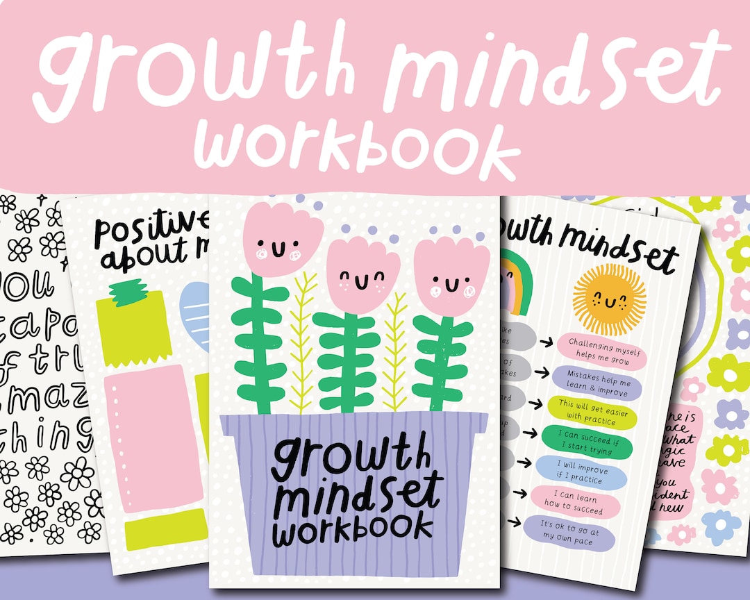 Growth Mindset Worksheets for Kids Printable Mental Health Journal It's ...