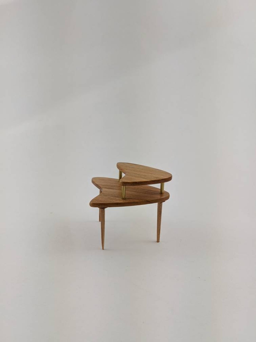 Miniature Boomerang Shaped 1:12 Scale Mid-century Modern End Table Two ...