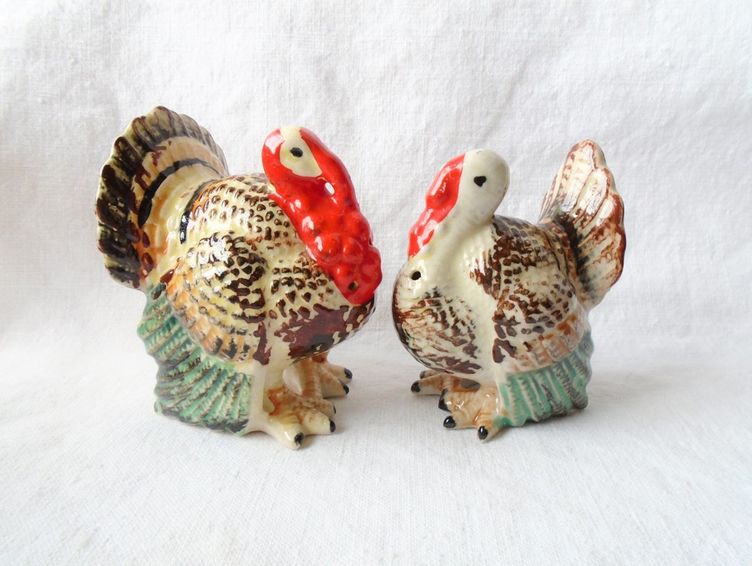 Vintage Turkey Salt and Pepper Shakers Thanksgiving Japan - Etsy